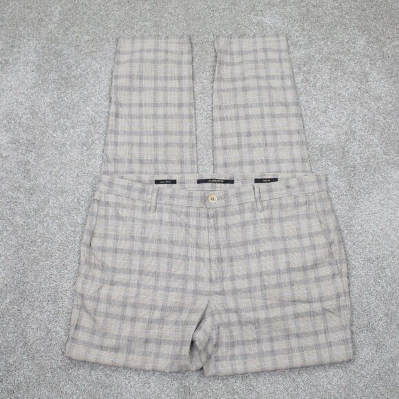Alberto | Pants | Alberto Rob Pants Mens 36x34 Beigeblue Slim Fit Flat ...